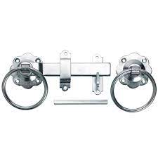 Plain Ring Gate Latch Set & Straight Bar 150MM Galv